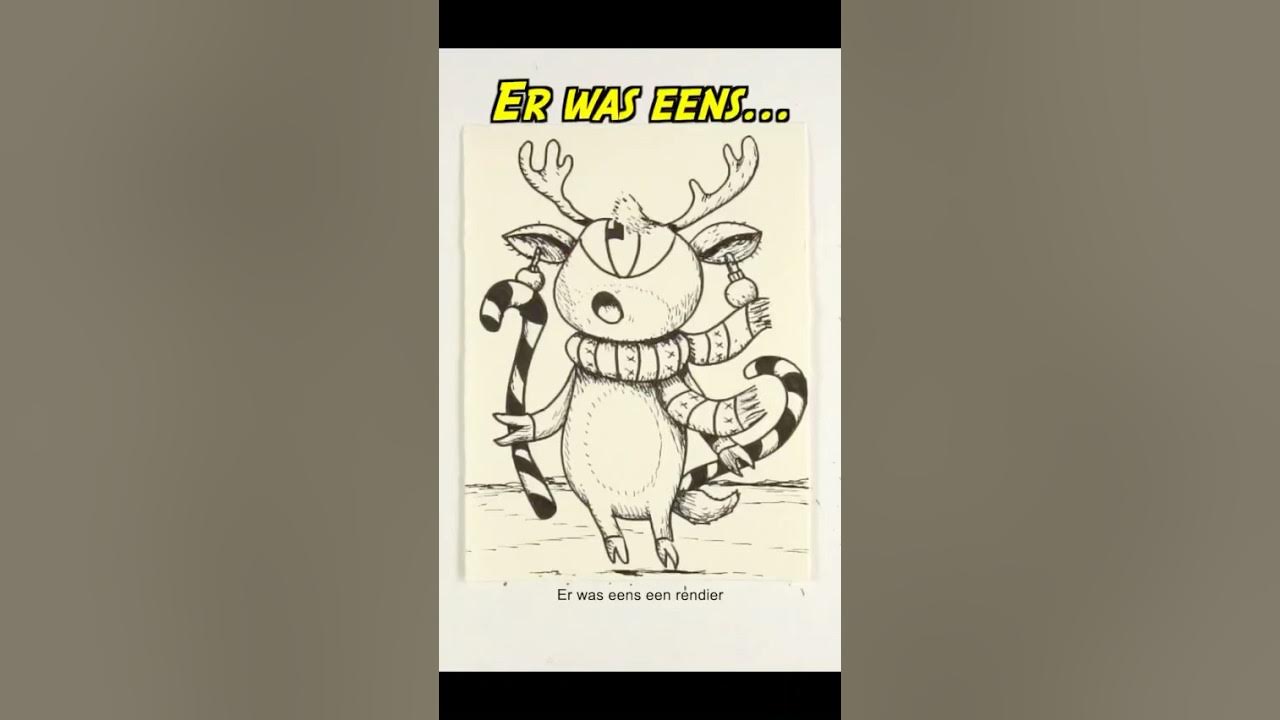 😲ER WAS EENS EEN RENDIER 🦌⛷🤣 #kerstmis #christmas #drawing #tekenen - YouTube