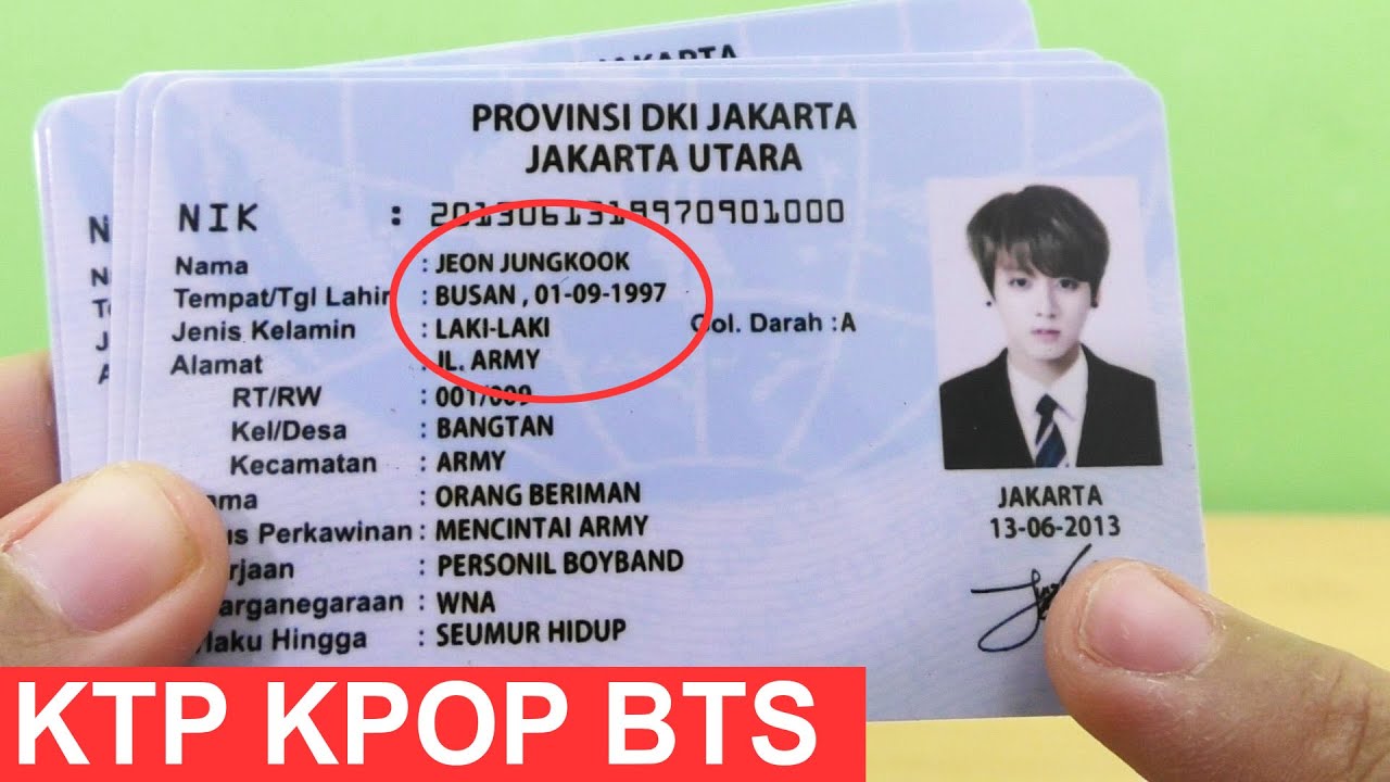 BARANG UNIK KPOP BTS PUNYA KTP INDONESIA - YouTube
