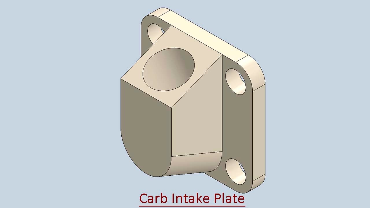 Carb Intake Plate (Video Tutorial) SolidWorks - YouTube