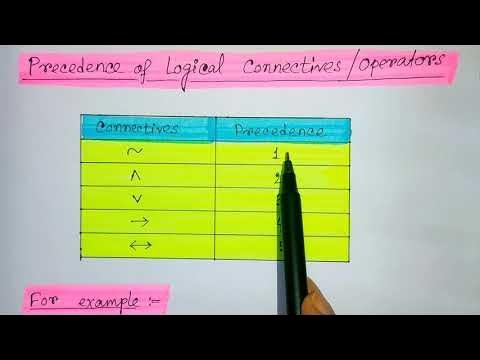 Precedence of Logical Connective or Operators | Lec6 |Discrete ...