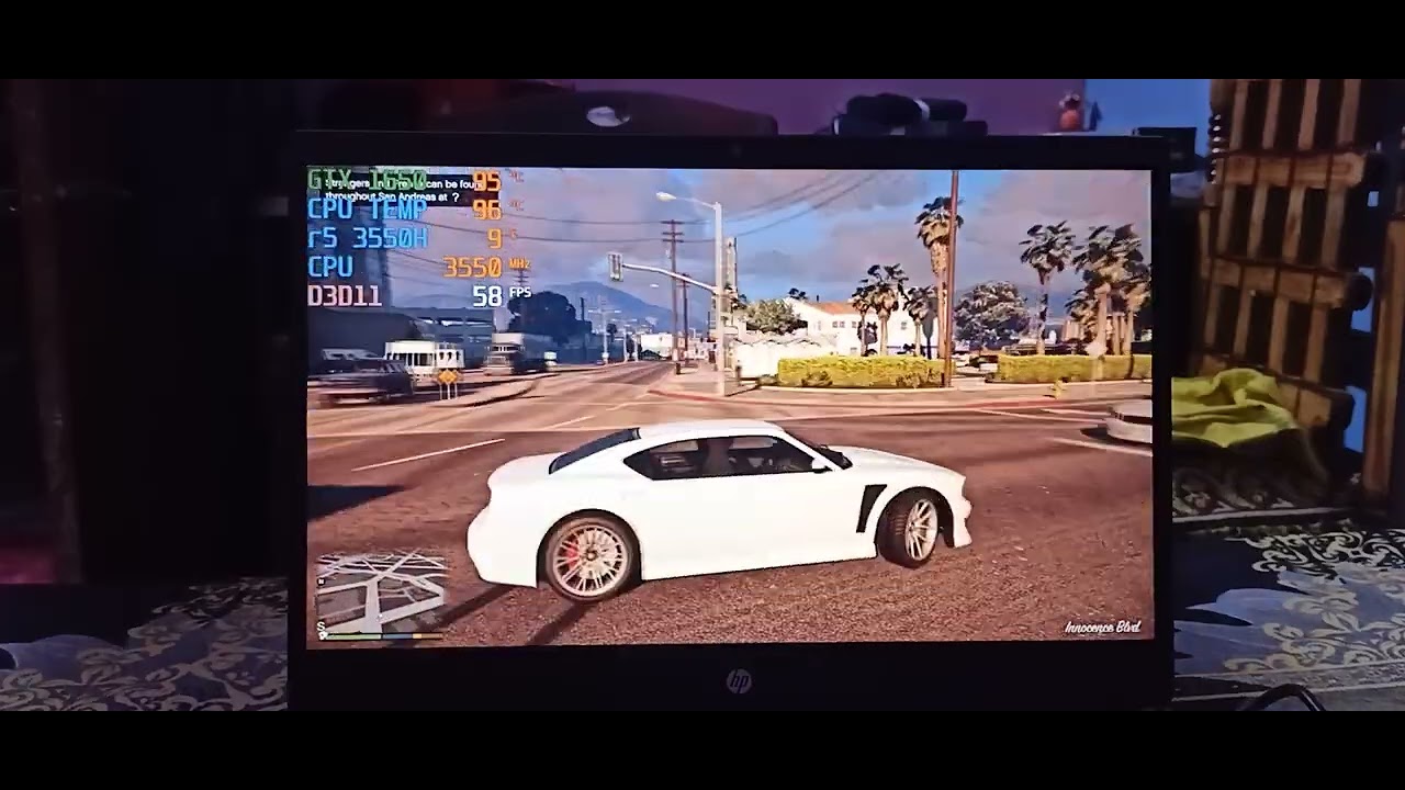 GTA V Gameplay Hp pavilion gaming r5 3550H GTX 1650 16GB ram - YouTube
