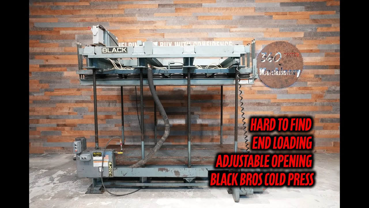Black Bros 4'X10' End Load Adjustable Opening 50 PSI Cold Press - YouTube