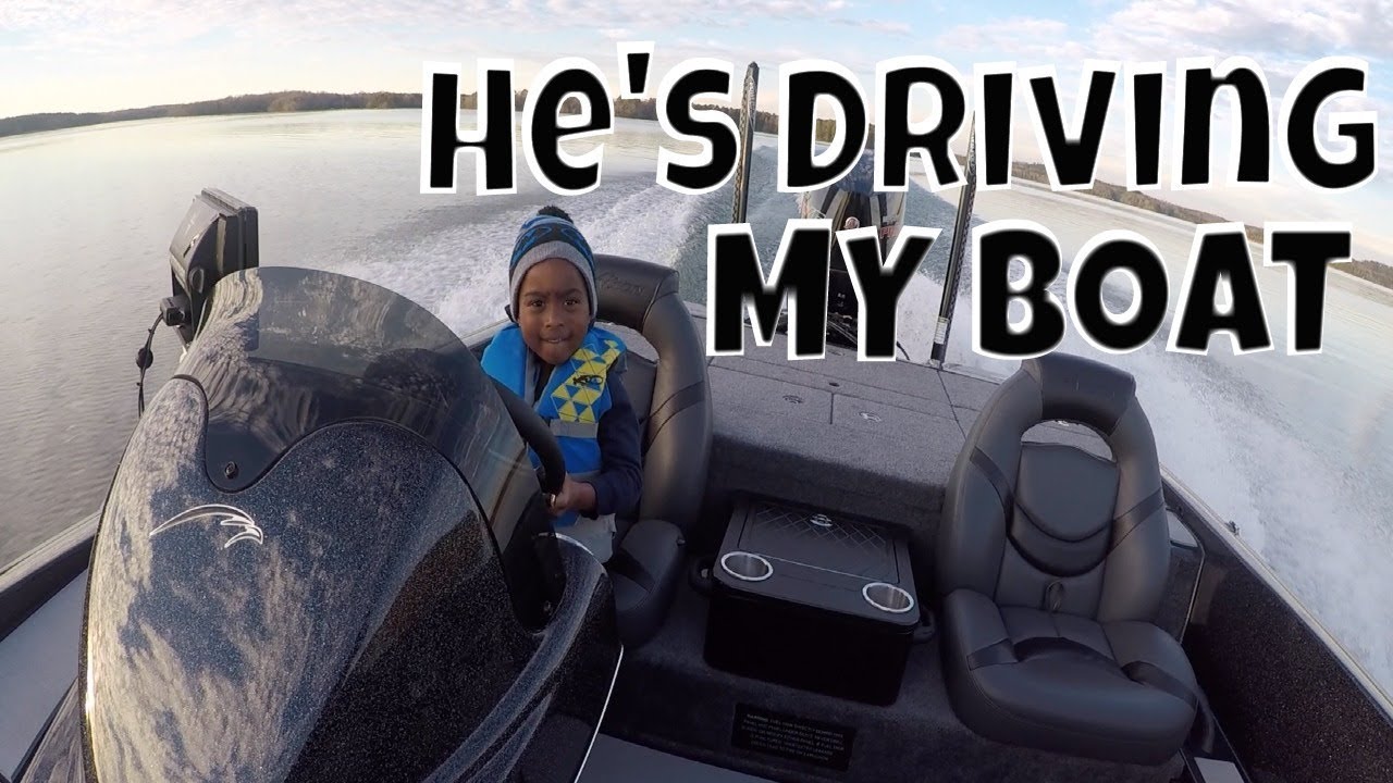 Teaching My Son How To Drive A Bass Boat - YouTube