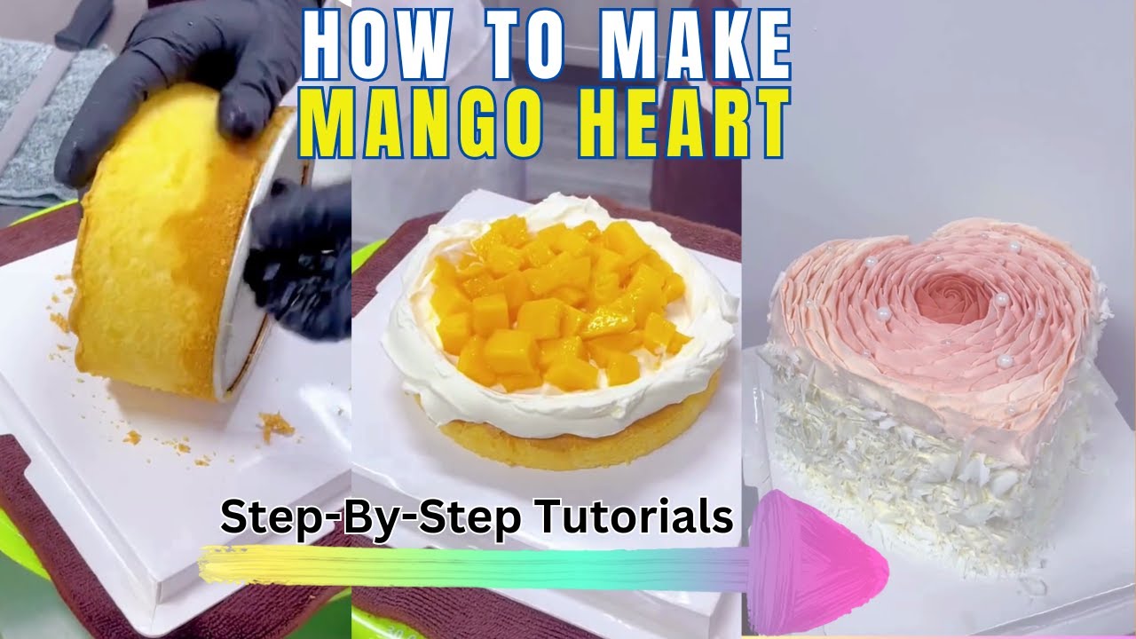 Heart-Shaped Mango Bites with Chocolate Cake | Step-by-Step Decoration ...