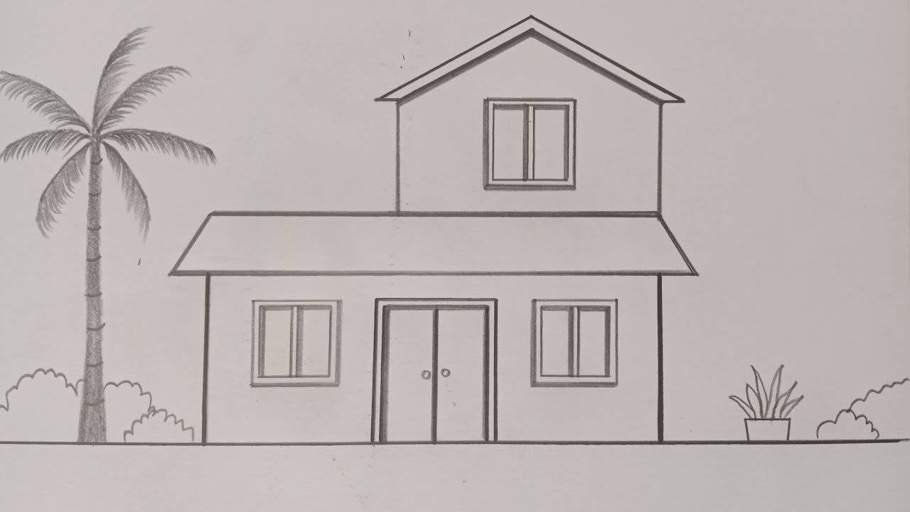 How to draw a home / Easy drawing, Circle art @FarjanaDrawingAcademy ...