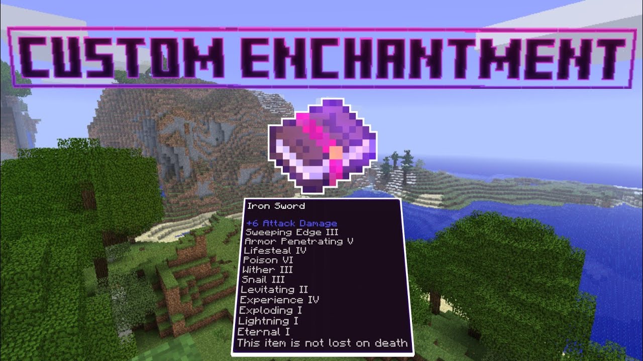 Minecraft bedrock enchantment addon - YouTube