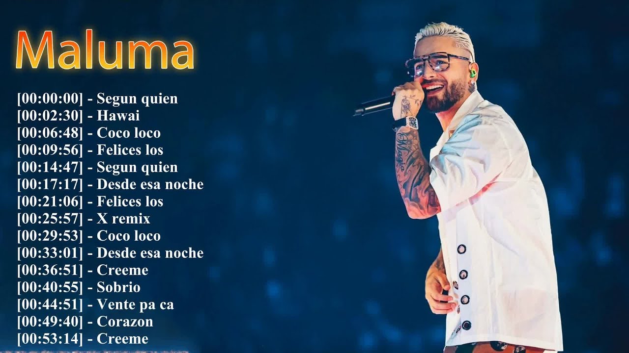 Maluma's Most Loved Songs in One Mix - YouTube