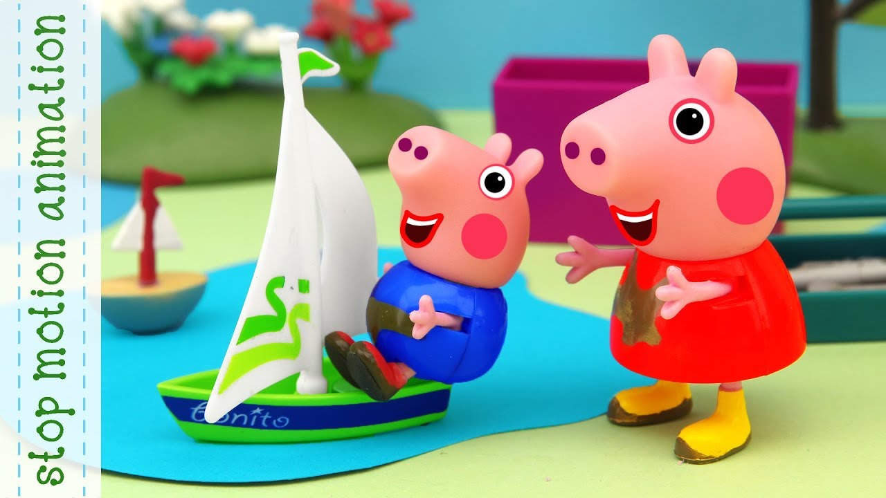 Peppa's ship. Peppa pig toys stop motion animation - YouTube
