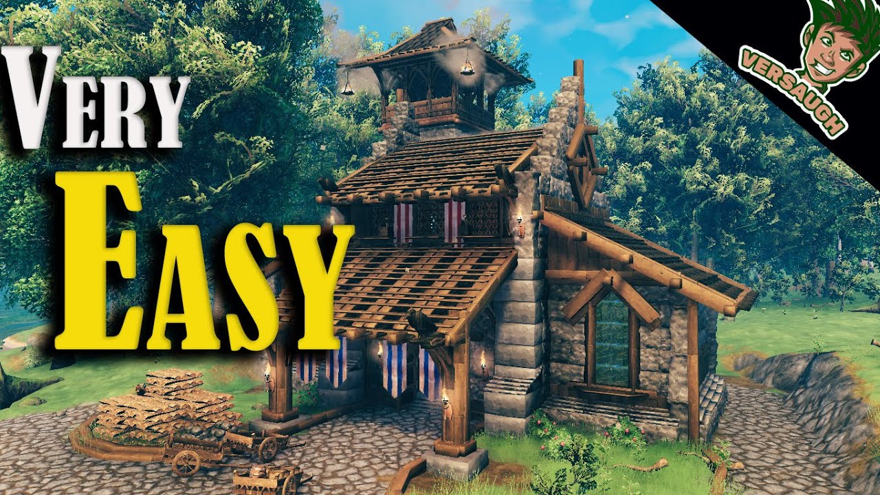 Valheim | Building a Medieval Storage house with Underground Storage ...