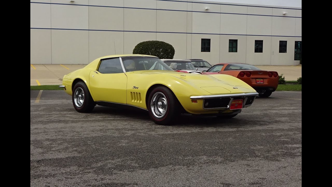 1969 Corvette Stingray Coupe in Yellow & 427 Engine Sound on My Car ...