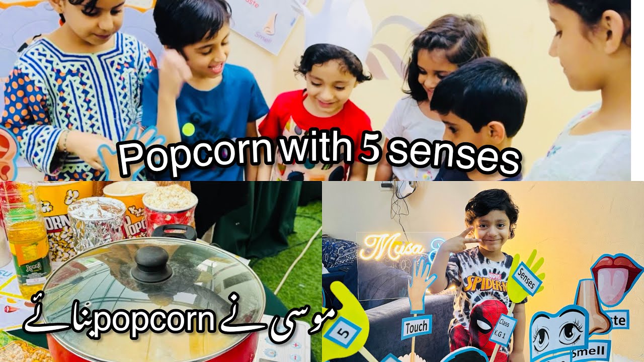Exploring the Five senses using Popcorn / 🍿/popcorn / five senses # ...