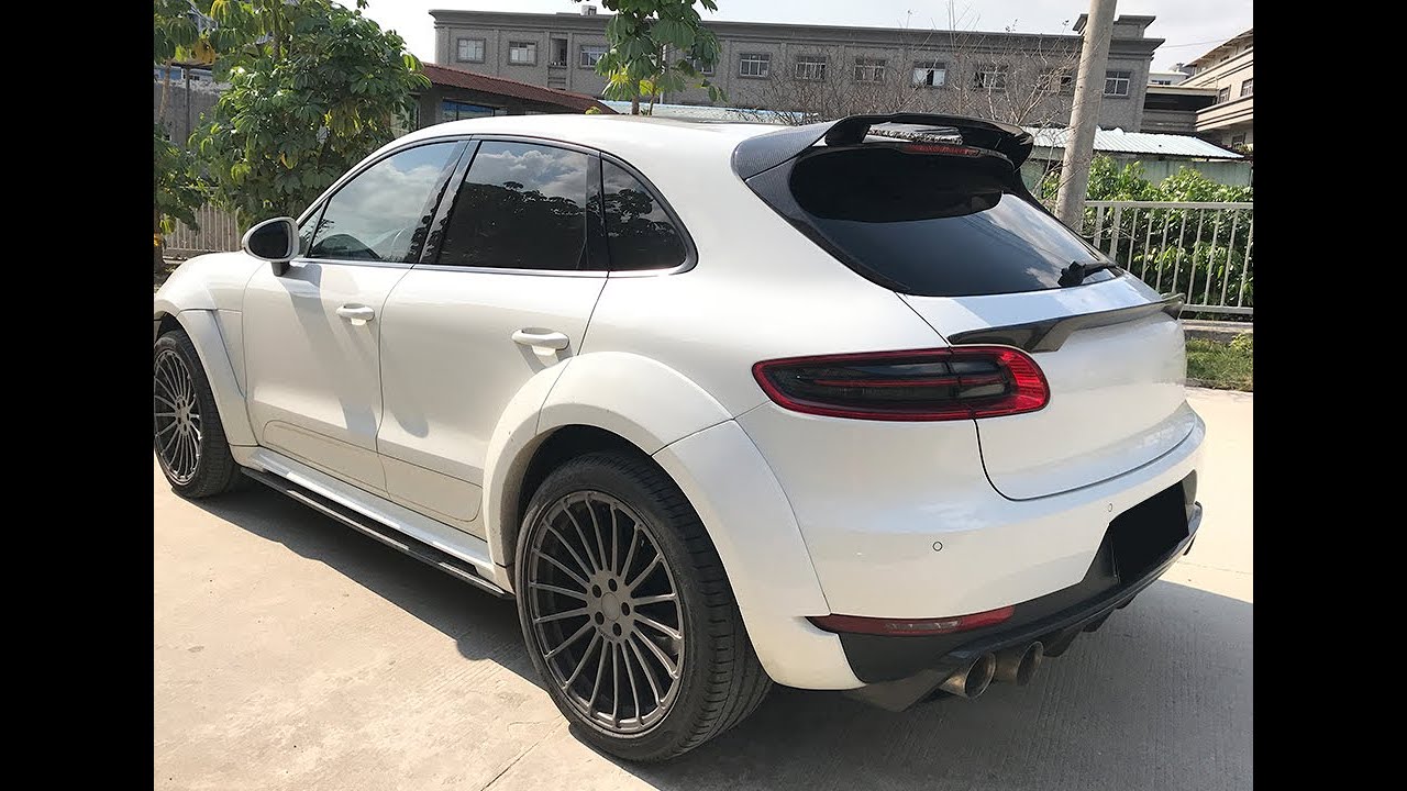 Porsche Macan Sport Utility Carbon Fiber Rear Roof Spoiler Window Wing ...