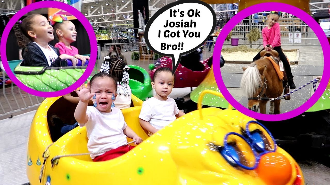 Imani Goes To HUGE I-X Indoor Amusement Park For Kids! JOSIAH CRIES ON ...
