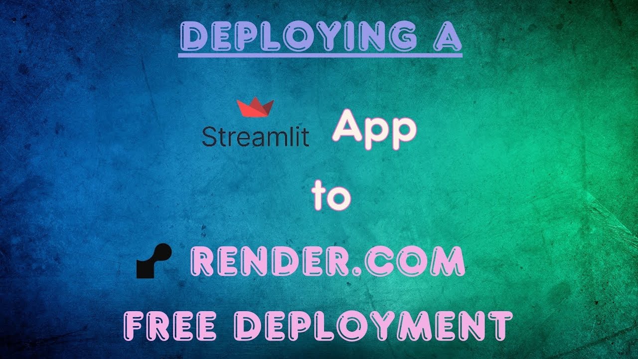 "🎉 Bonus Content Alert! 🚀 Deploying a Streamlit Application to Render - YouTube