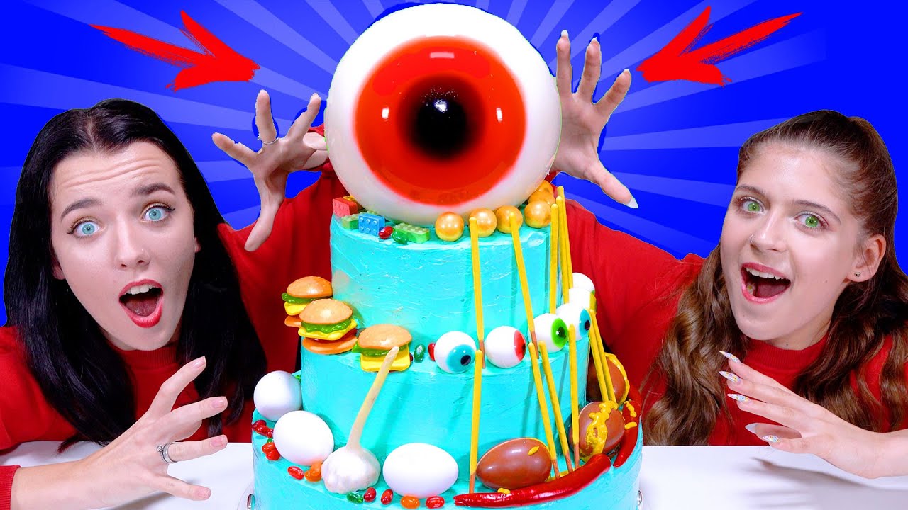 Asmr Giant Eyeball Jelly Cake Decoration Challenge By Lilibu Youtube