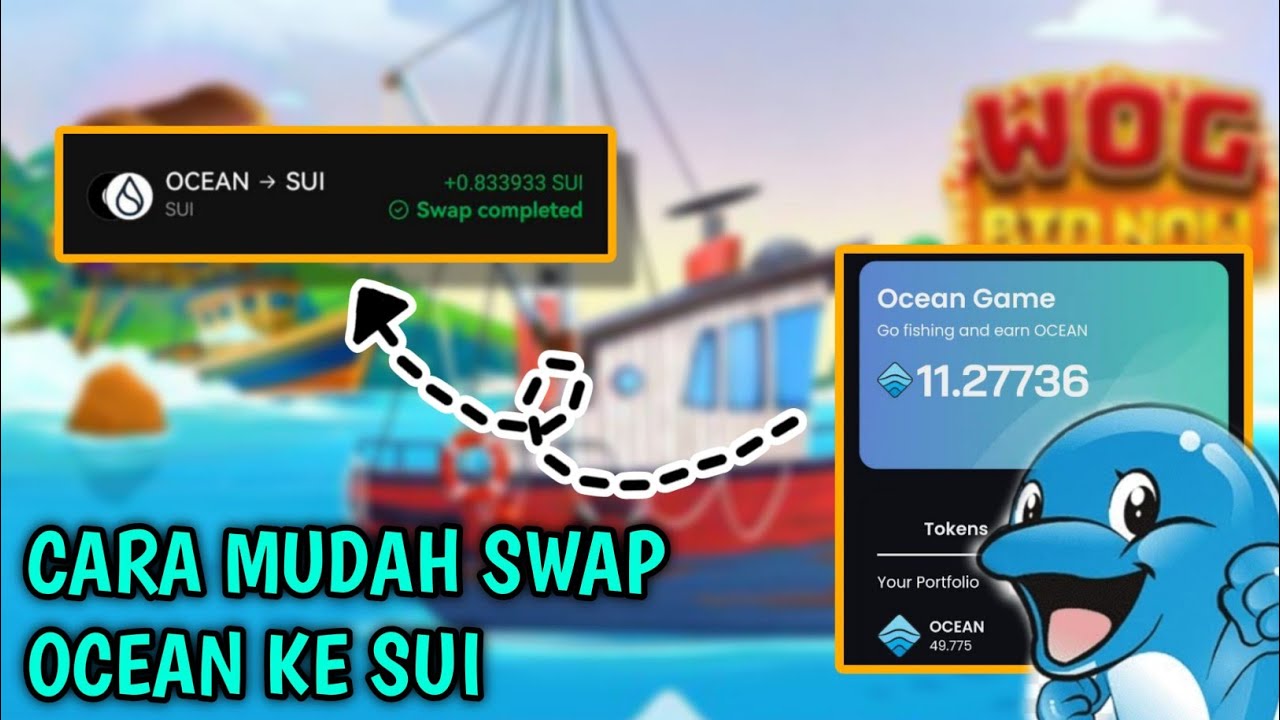 cara swap token ocean ke sui - game play to earn ocean token wave wallet airdrop - YouTube