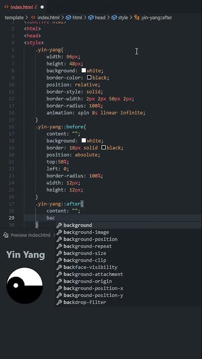 Yin Yang en HTML CSS - YouTube