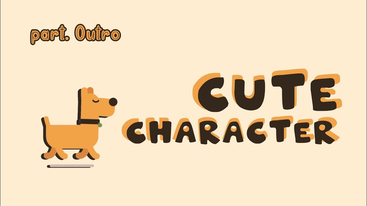 CUTE CHARACTER OUTRO TEMPLATES | (part. outro) | outro no copyright ...