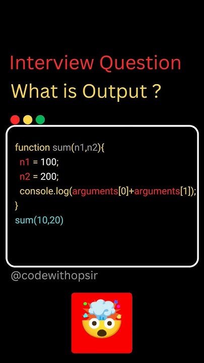 Guess The Output Javascript Tutorial Function 🔥 Youtube