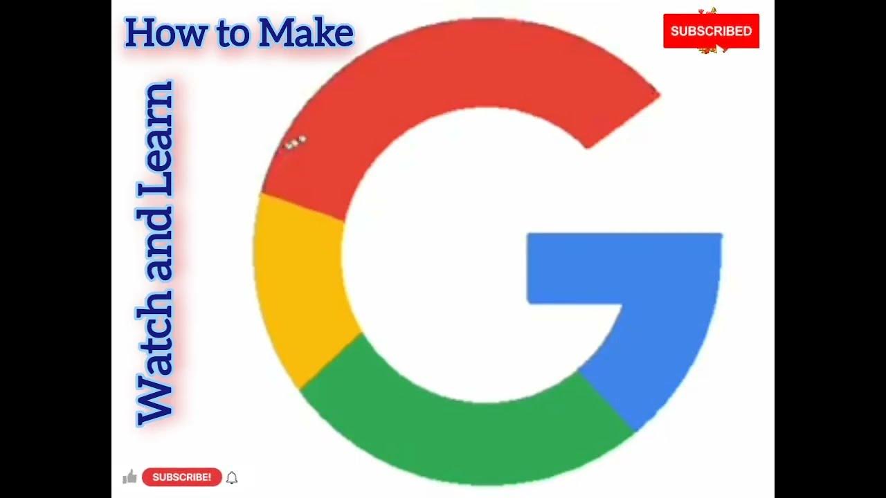 How to draw google logo || ms paint me google logo kaise banaye - YouTube