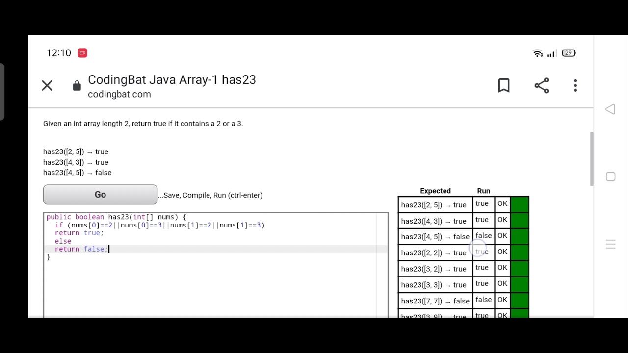 Array 1 Codingbat Answers Youtube 5871