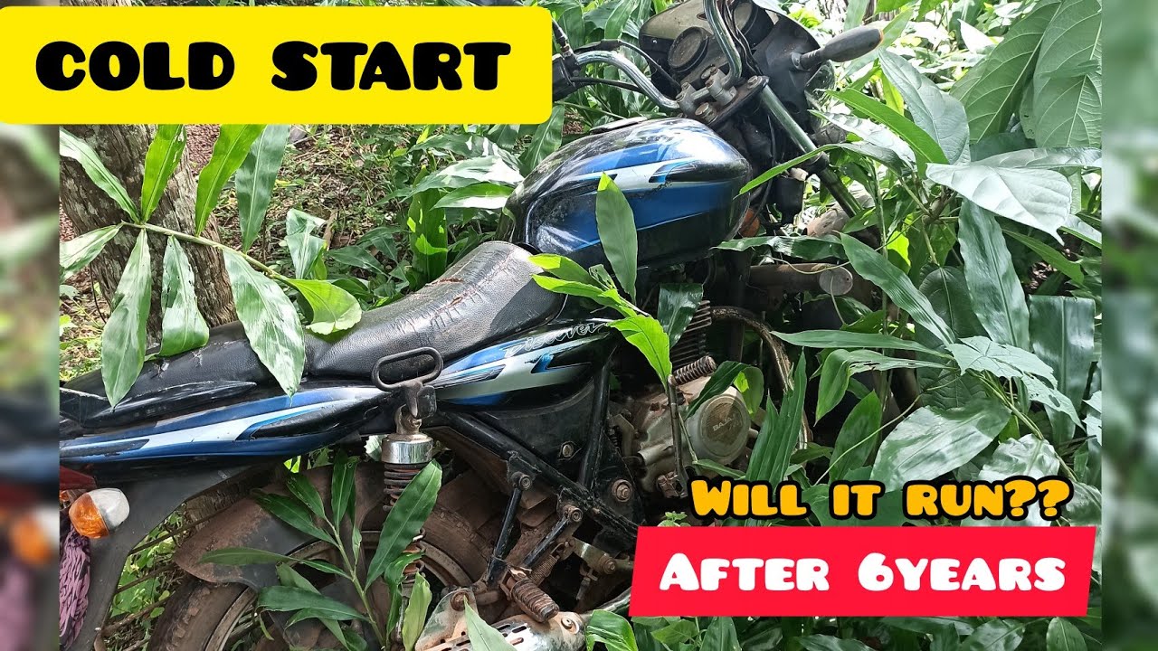 OLD BIKE COLD START | After 6 years | #coldstart | old Bajaja discover ...