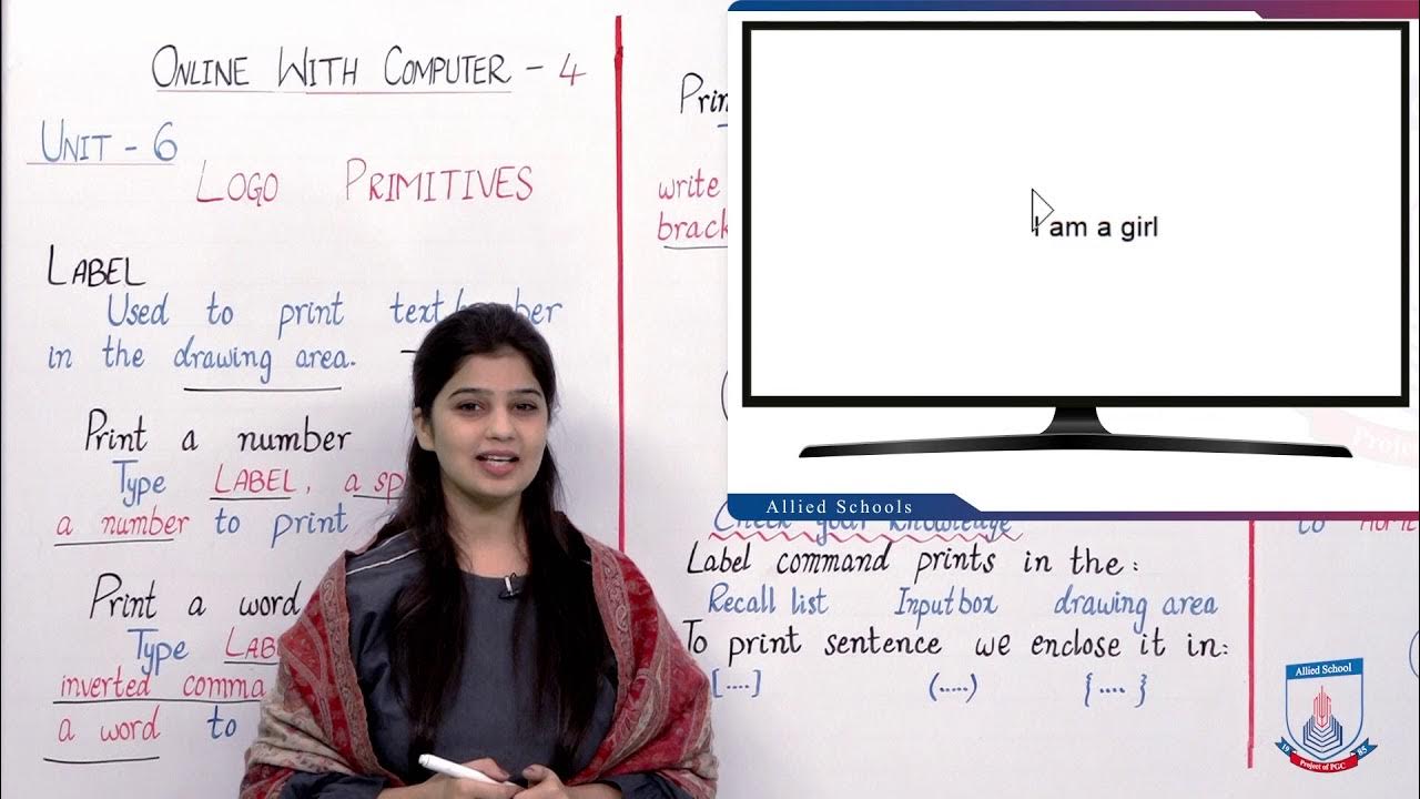 Class 4 - Computer Studies - Chapter 6 - Lecture 4 Logo Primitives Commands -3 - Allied Schools ...