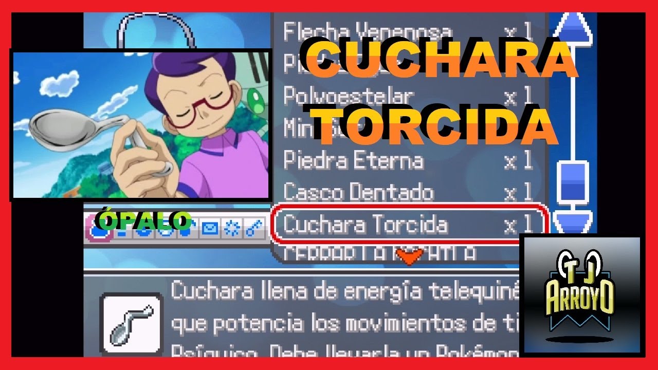 🥄 ¿DÓNDE y cómo conseguir CUCHARA TORCIDA en POKÉMON ÓPALO (juego ...