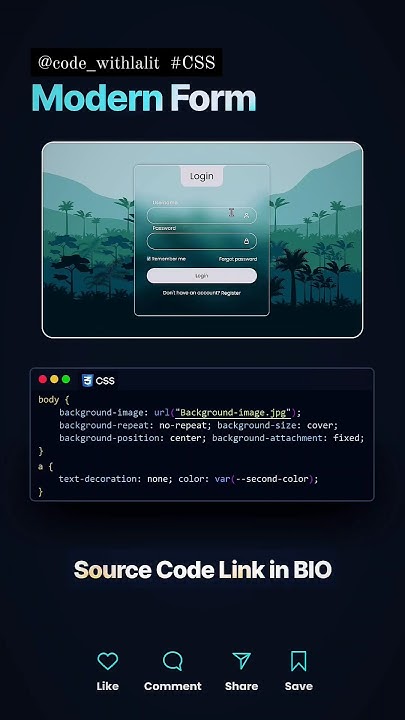 Modern Login Form Using Css🧑‍💻 Coding Programming 2024 Csstricks