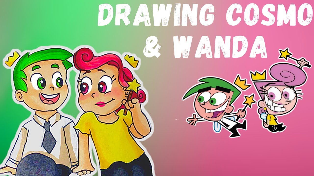 Drawing COSMO and WANDA from FAIRLY ODD PARENTS for Valentines Day ...