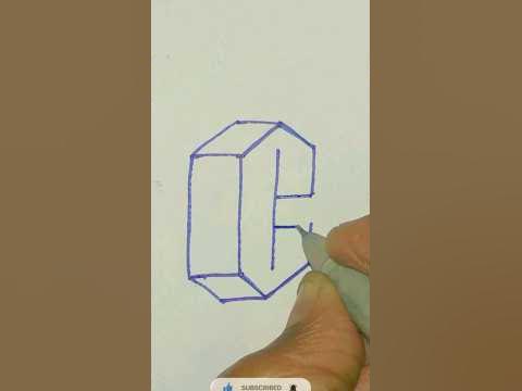 Draw C 👌 like this !! #3dalphabets #3ddrawing #alphabets #condsty - YouTube