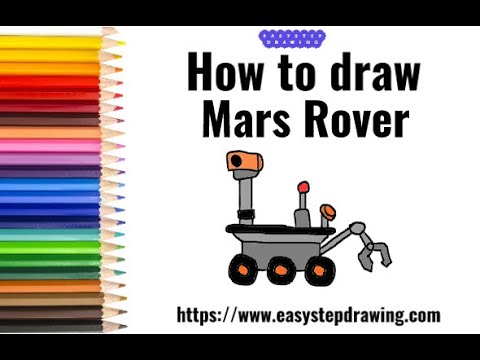 How to draw Mars Rover in easy step by step | easystepdrawing | # ...