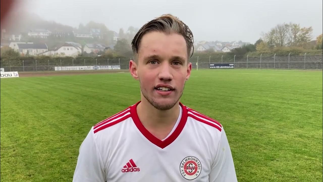 Luca Meyer, Mittelfeldspieler FSV Salmrohr, nach dem 2:1 gegen den VfB Wissen - YouTube