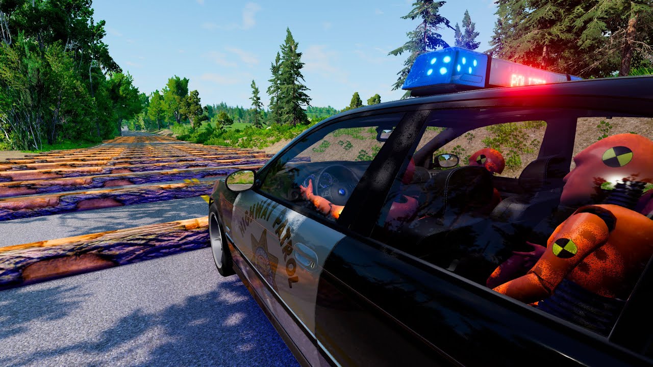 Cars vs 100 logs – BeamNg drive - YouTube