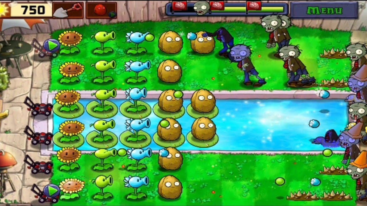 Plants VS Zombies 🧟‍♂️ Pool (level 7) - YouTube