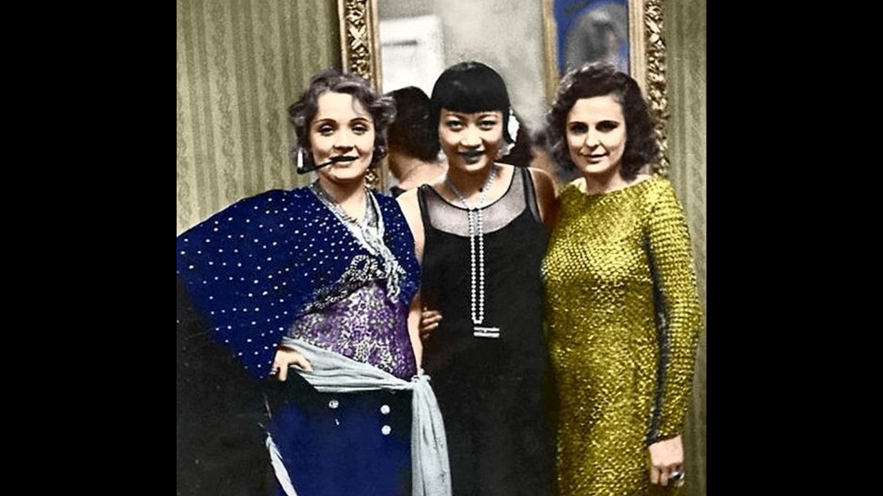 Marlene Dietrich Anna May Wong Leni Riefenstahl 1928 At The Ball - YouTube