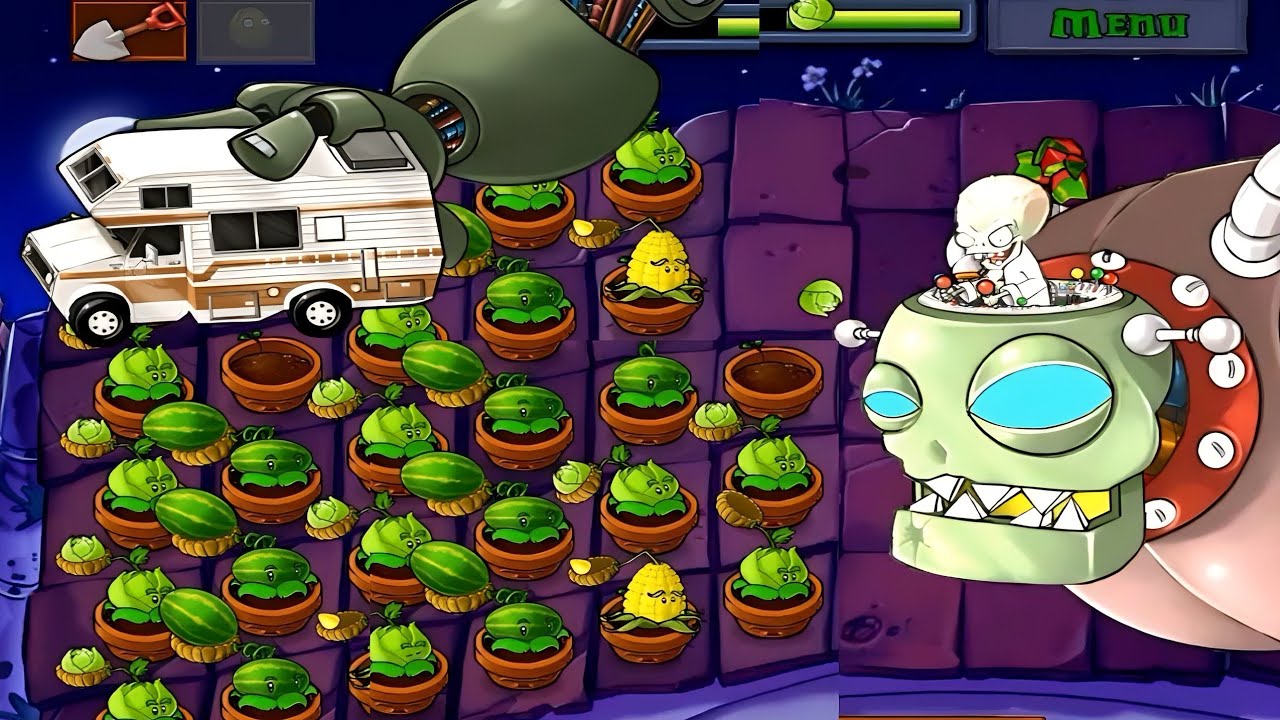 Plants vs. Zombies| Roof Zone| Robot Zombie| PopCap| Pvzgameplay ...