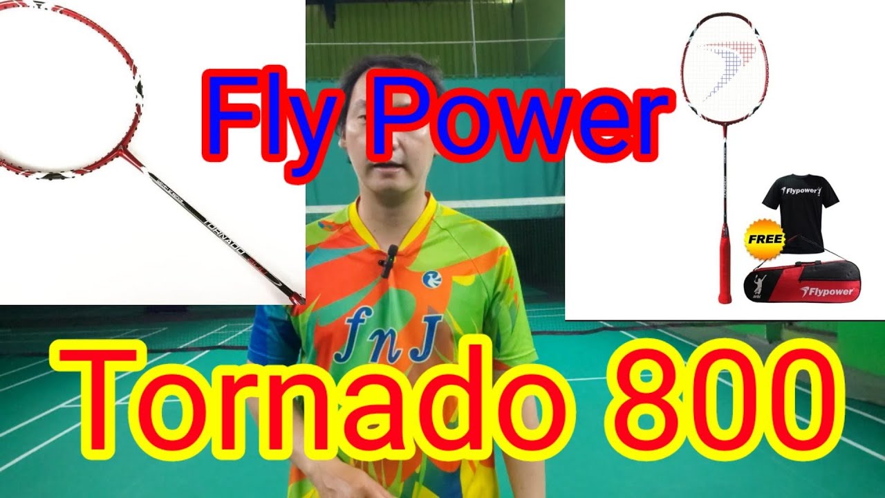 Review Raket Fly Power Tornado 800 plus senar Yonex Nanogy 98 - YouTube