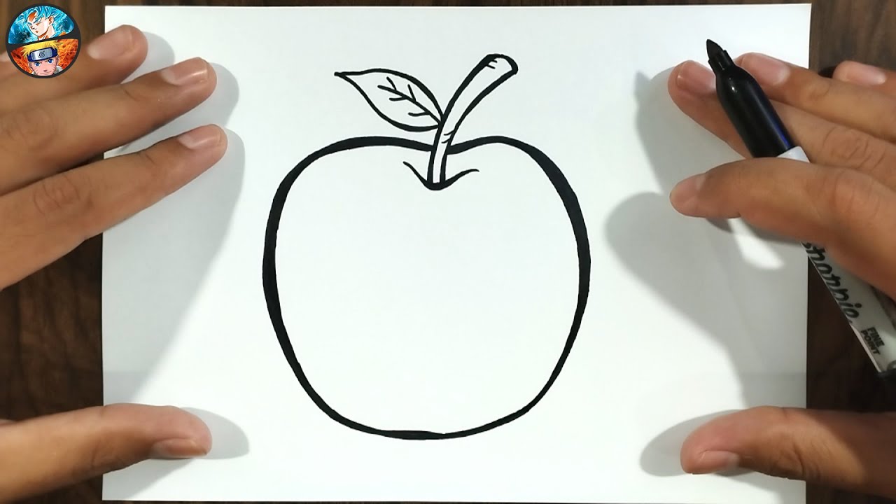COMO DIBUJAR UNA MANZANA - DIBUJANDO UNA MANZANA ( Dibujos ) How to ...
