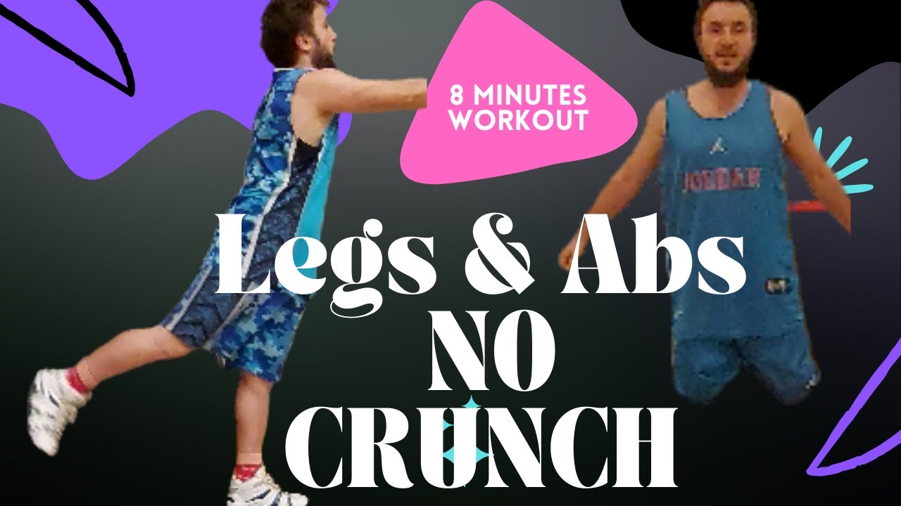 8 MINUTES OF LEG AND ABS WORKOUT TO BURN BELLY FAT NO CRUNCH - YouTube