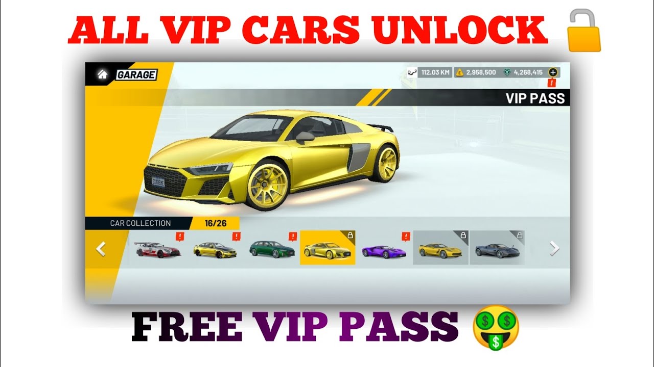 ALL VIP CARS UNLOCK🔓& FREE VIP PASS😱🤑 IN EXTREME CAR DRIVING SIMULATOR ...