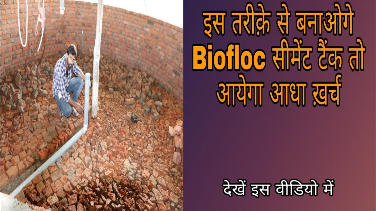 Biofloc सीमेंट टैंक का निर्माण कैसे करें || How to make cement tank for ...