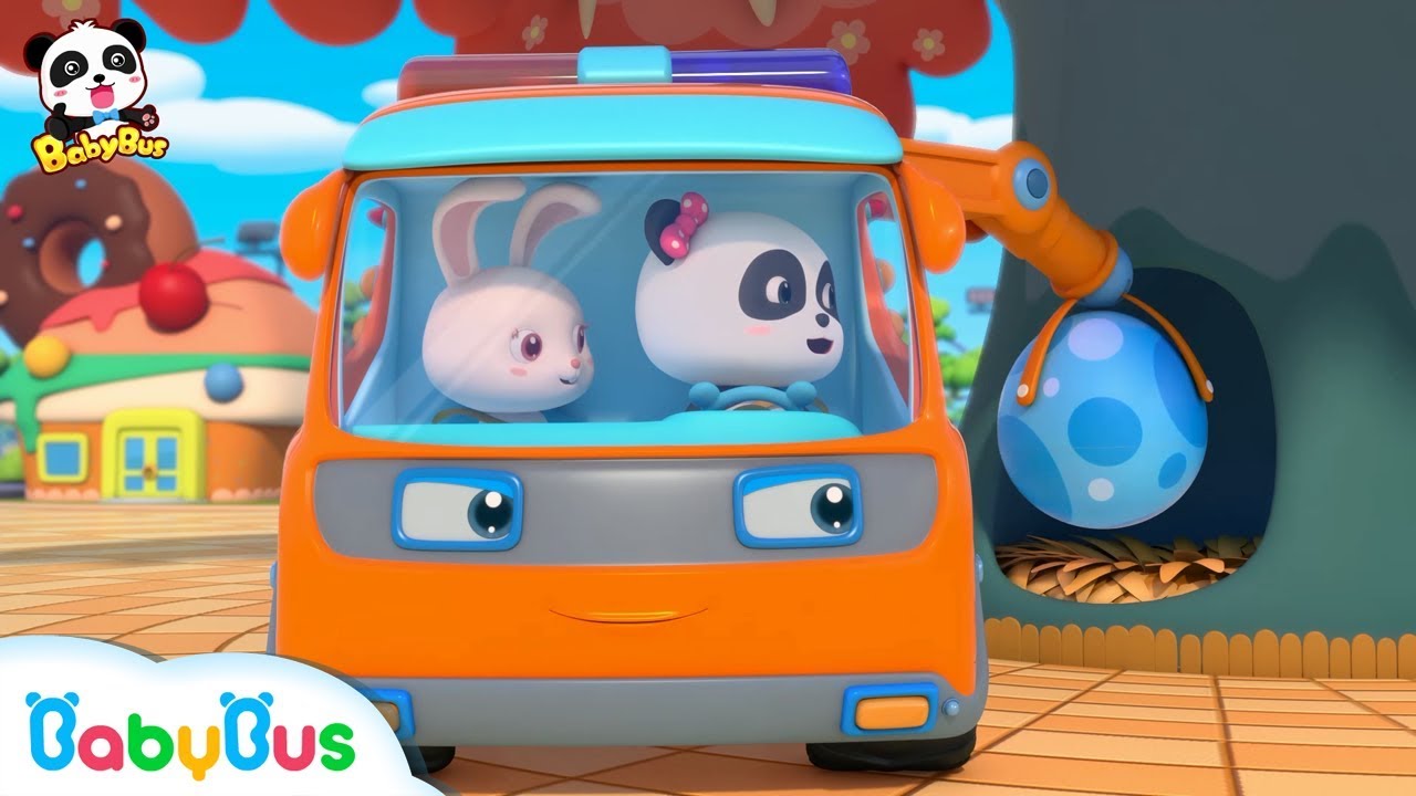 What Does Baby Panda Hide? | Monster Trucks' Easter Egg Hunt | Kids ...