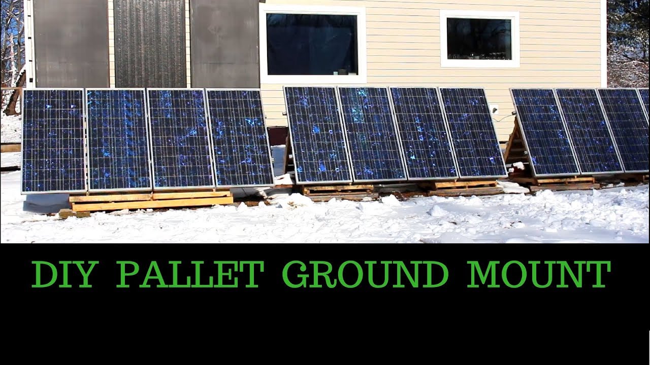DIY Solar PV Mount on Pallets, Version 2 - YouTube