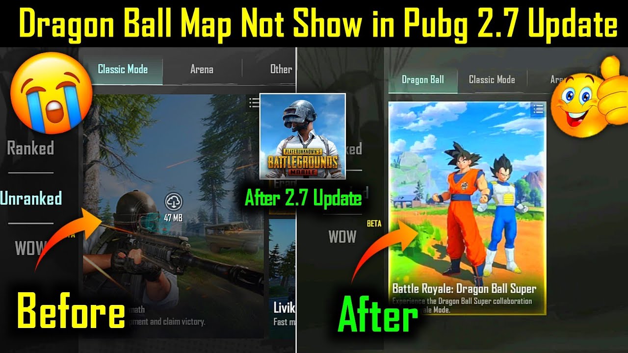 Dragon Ball Super Map Not Show in Pubg Mobile 2.7 Update | Pubg Mobile ...