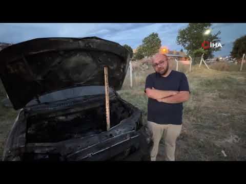 Kastamonu'da seyir halindeki otomobilde yangın paniği!