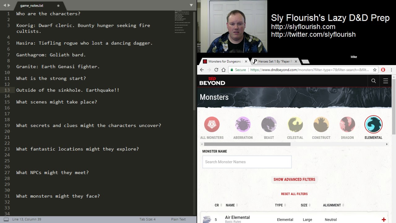 Lazy DM D&D Game Prep: Princes of the Apocalypse (28 April 2018) - YouTube