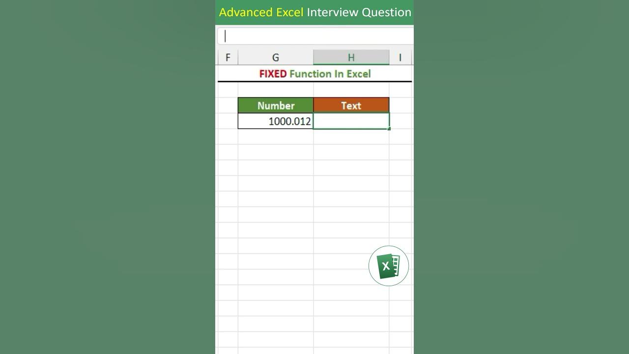 FIXED function in excel | FIXED formula in excel | excel interview questions excel tips and ...