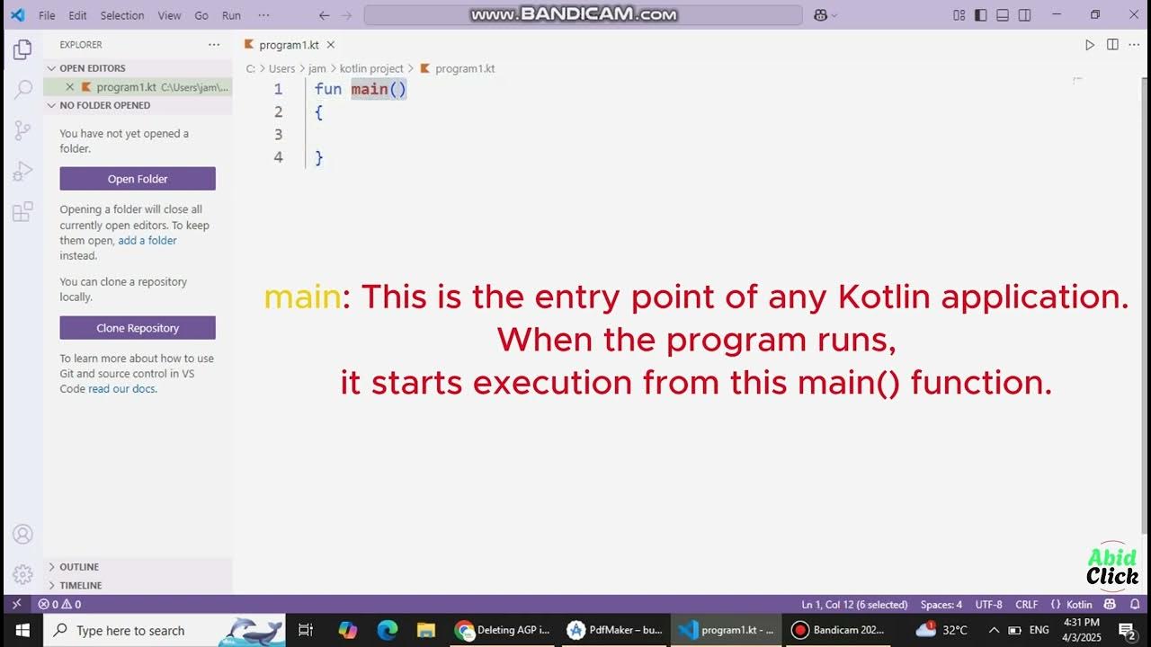 Kotlin app in vscode | Kotlin Application in visual studio - YouTube