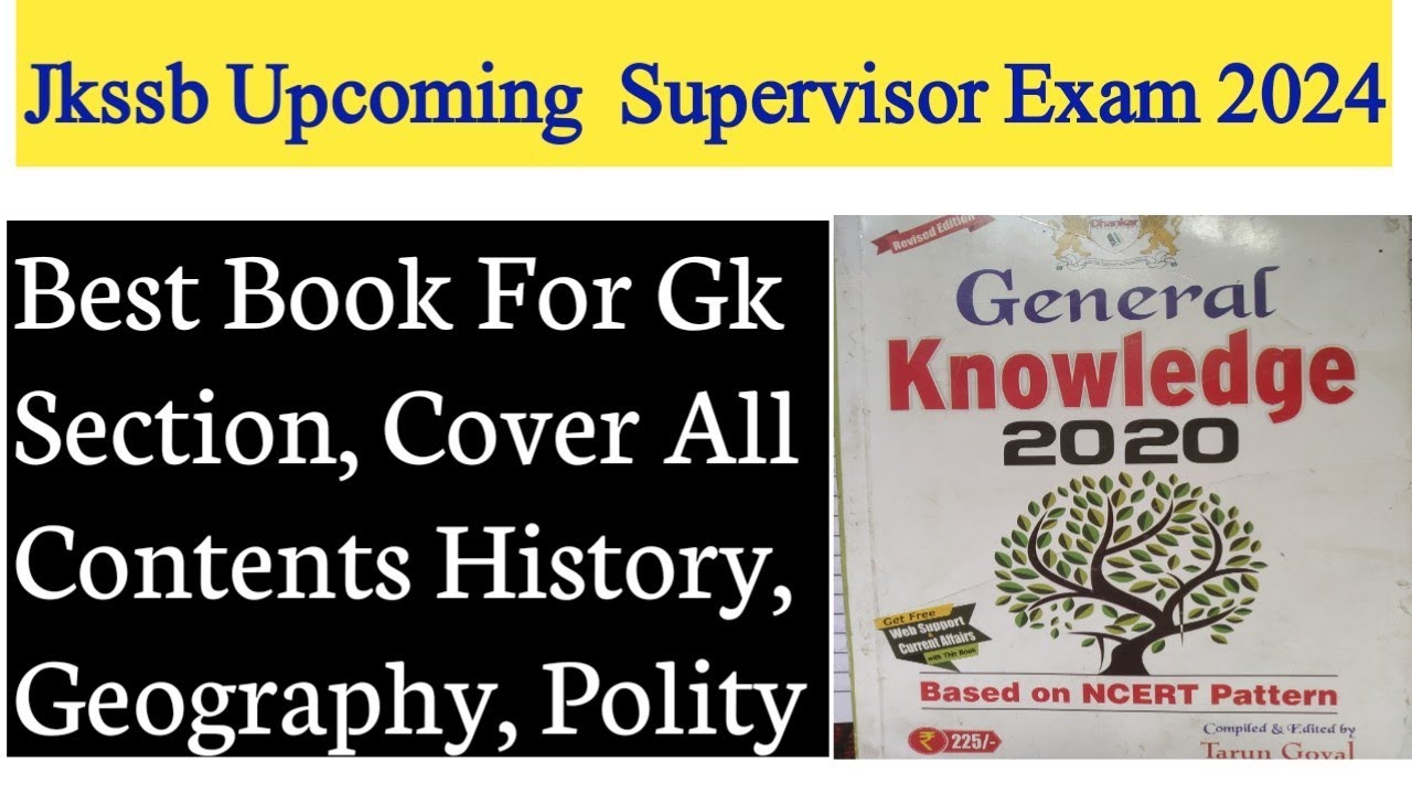Jkssb Female Supervisor Upcoming Exam 2024 || Best Book For General ...